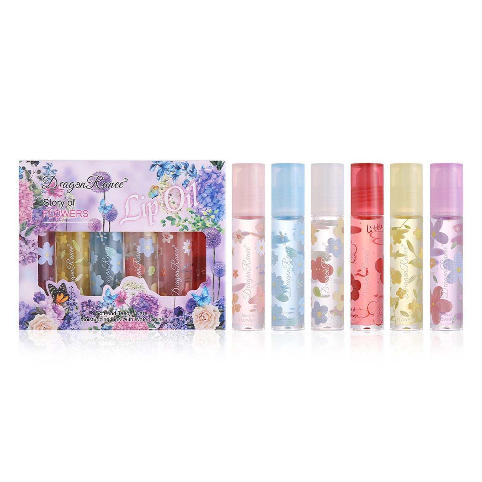 Mini Lip Oil Lip Glaze, 6 Colors Lip Oil Drip Hydrating Lip Glow Oil ...