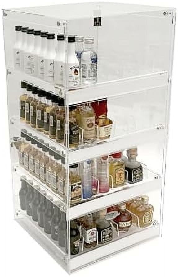 Mini Liquor 50ml Bottles Retail Display Case with Adjustable Dividers ...