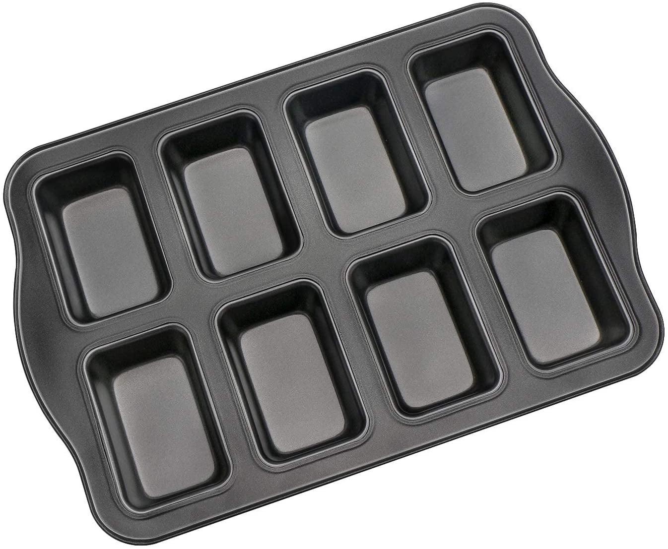 Mini Loaf Pan 8 Cavity, Nonstick Bakeware Square Bread Pan, Carbon ...