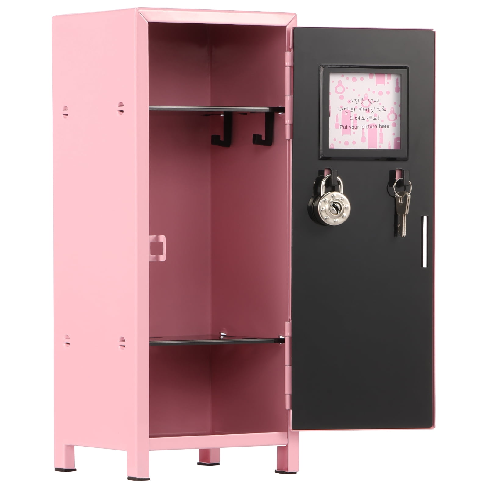 Mini Locker with Lock and Key Rustproof Metal Small Locker Portable ...