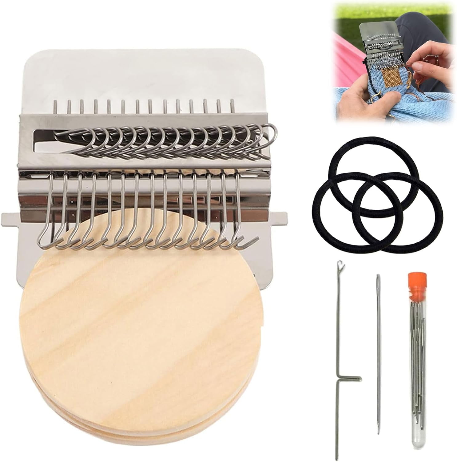 Mini Loom Machine, Wooden Speedweve Darning Small Weaving Loom, Patch ...