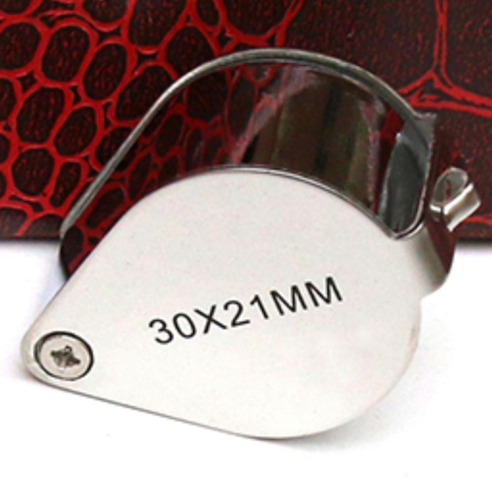 Mini Loupe 30x21mm 30 times Magnifying Glass Jewelers Coins Antiques ...