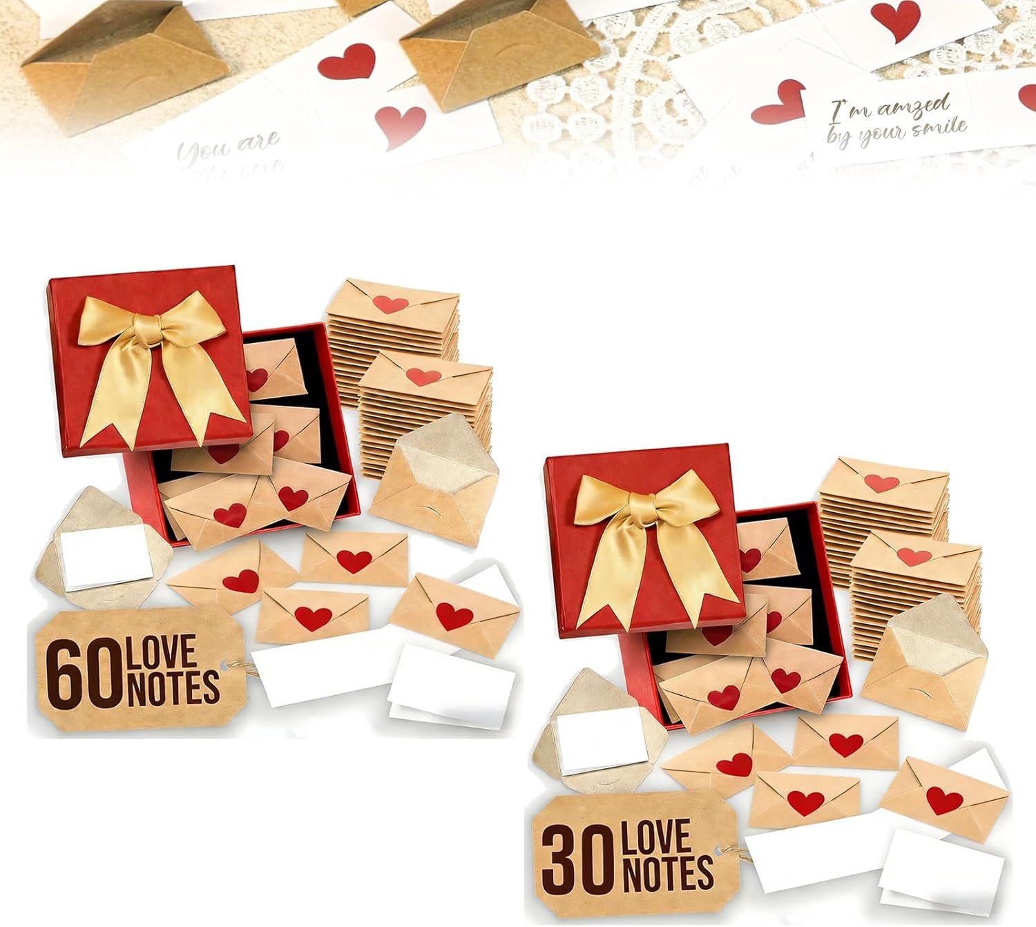 Mini Love Letters with Envelopes, 2026 DIY Love Notes Box, DIY Loves ...