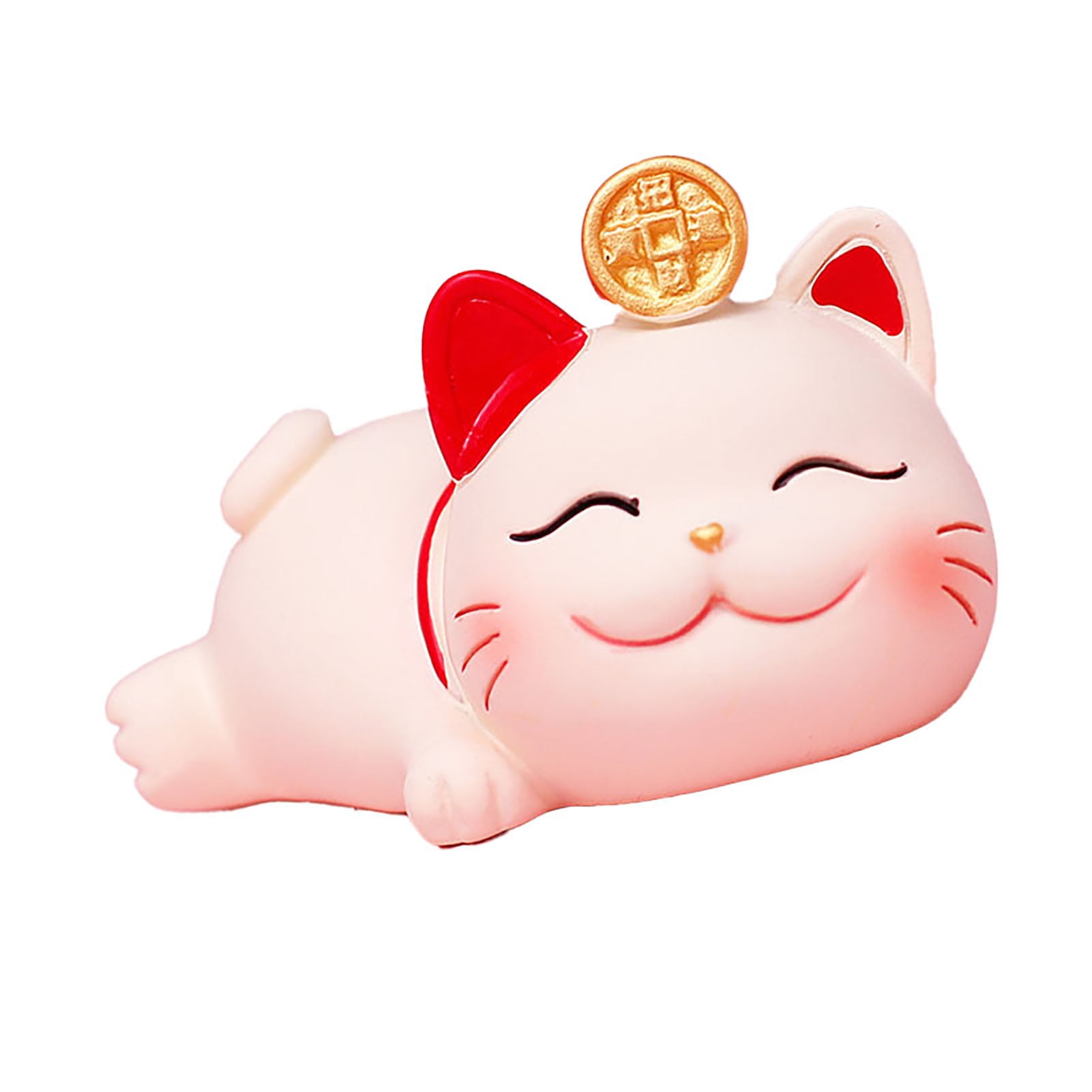 Mini Lucky Cat Figurine Japanese Lucky Cat Figurine Resin Fortune Cat ...