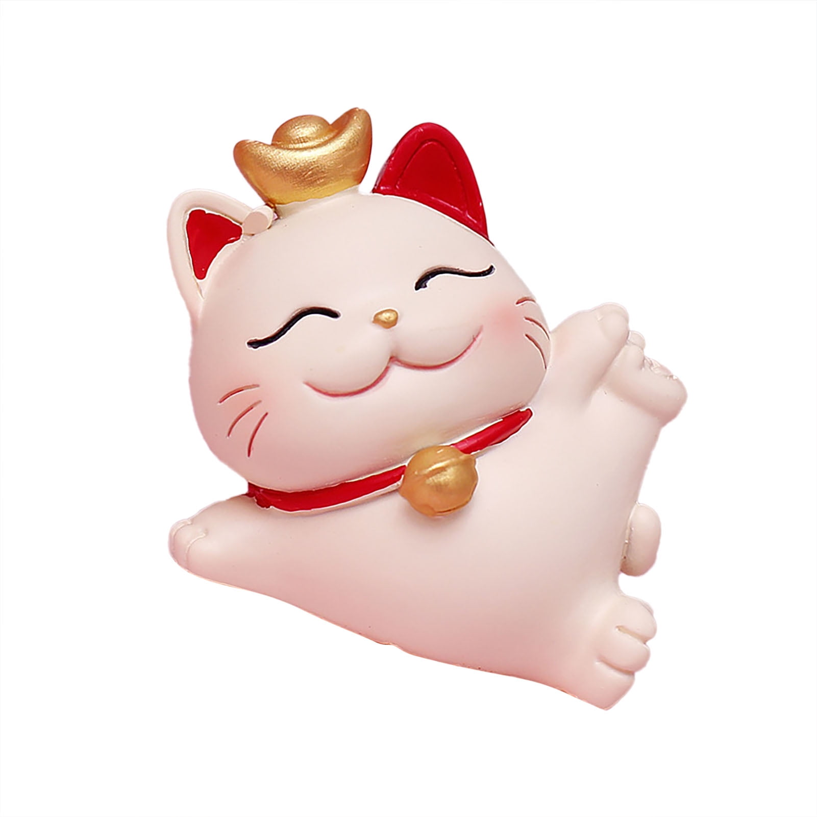 Mini Lucky Cat Figurine Japanese Lucky Cat Figurine Resin Fortune Cat ...