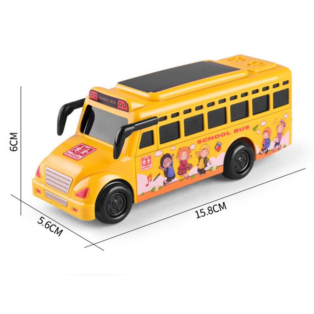 Mini Luminous Inertia Toy Car School Bus Model 1 Pcs Christmas Early ...