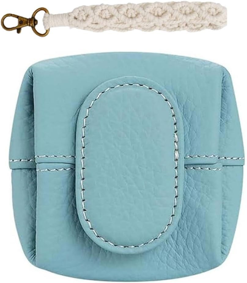Mini Lychee Pattern Coin Purse Small Wallet Top Grain Leather for Keys ...
