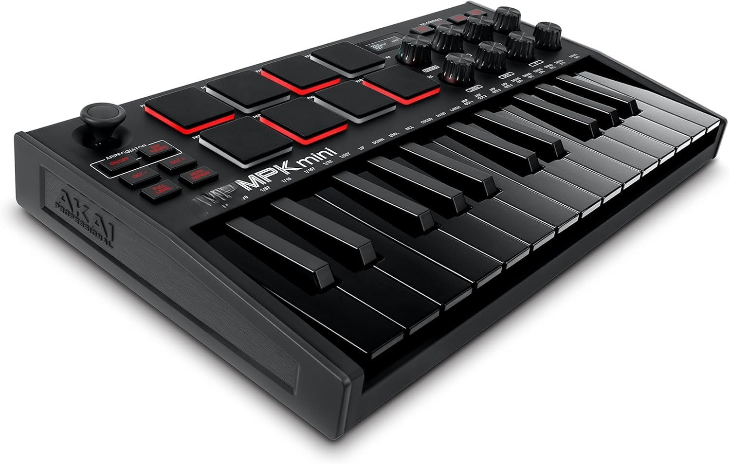 Mini MK3-25 Key MIDI Keyboard Controller With 8 Backlit Drum Pads, 8 ...