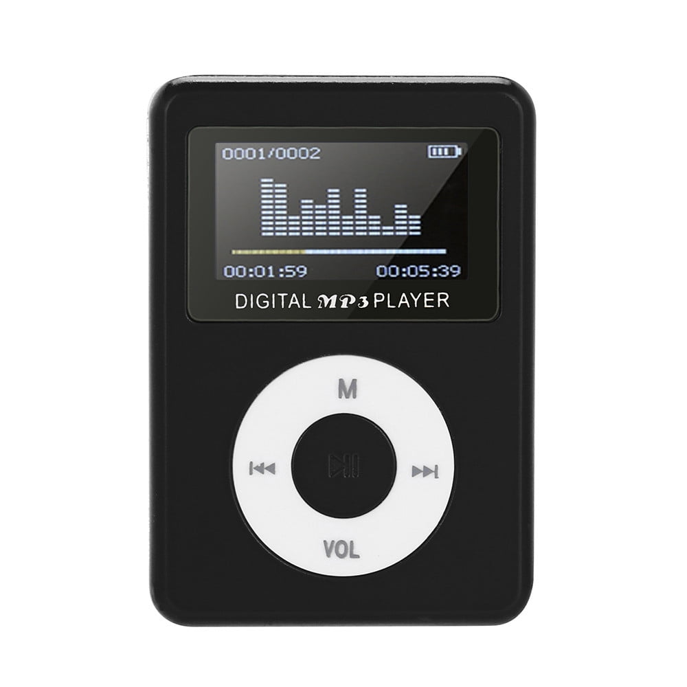 Mini MP3 Player with LCD Screen, 32GB Expandable, Metal Body, USB 2.0 ...