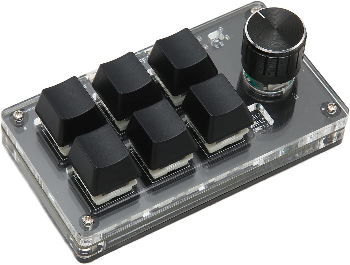 Mini Macro Mechanical Keyboard, 6 Keys USB Wired Bluetooth Dual Mode ...