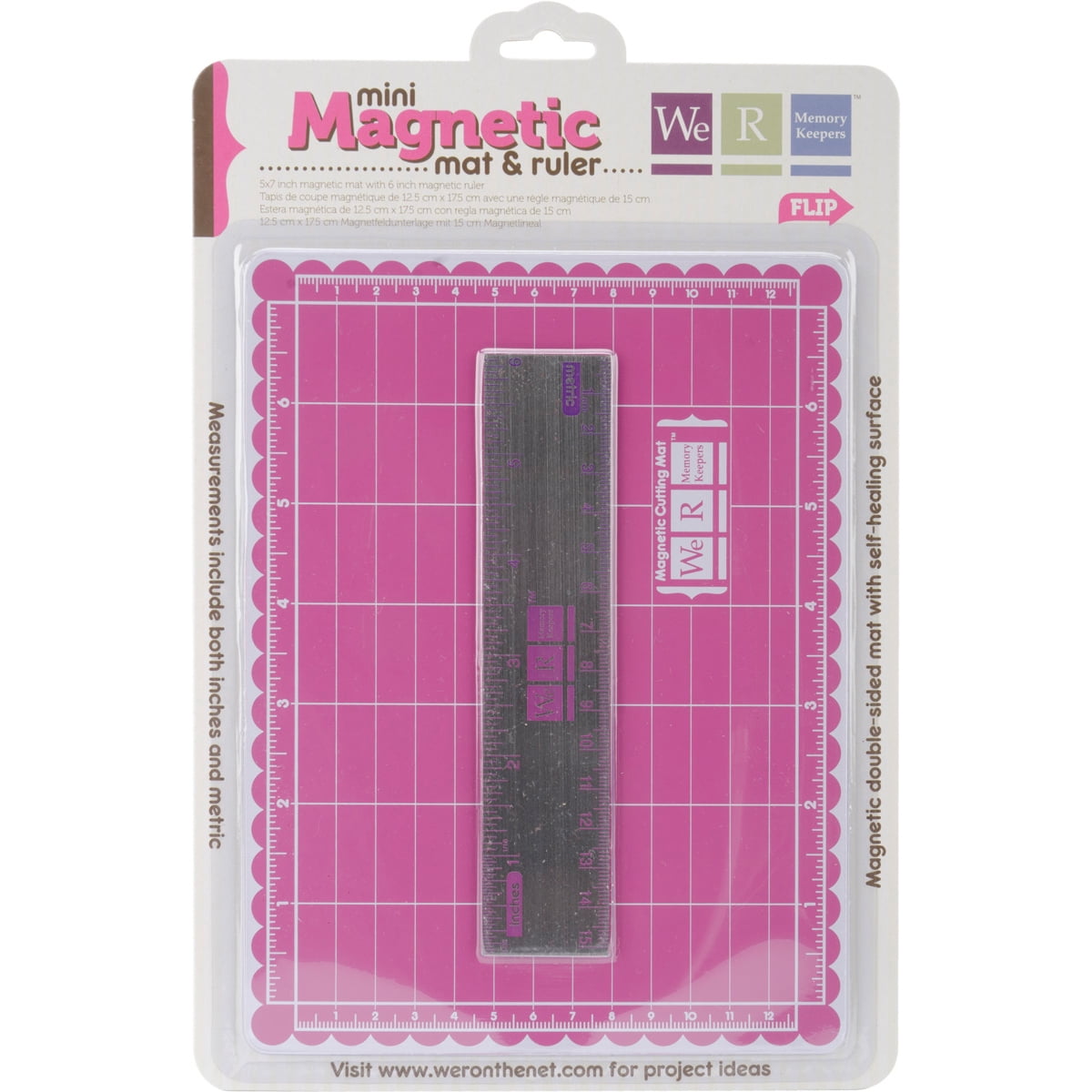Mini Magnetic Cutting Mat & Ruler Set-6" Ruler - Walmart.com