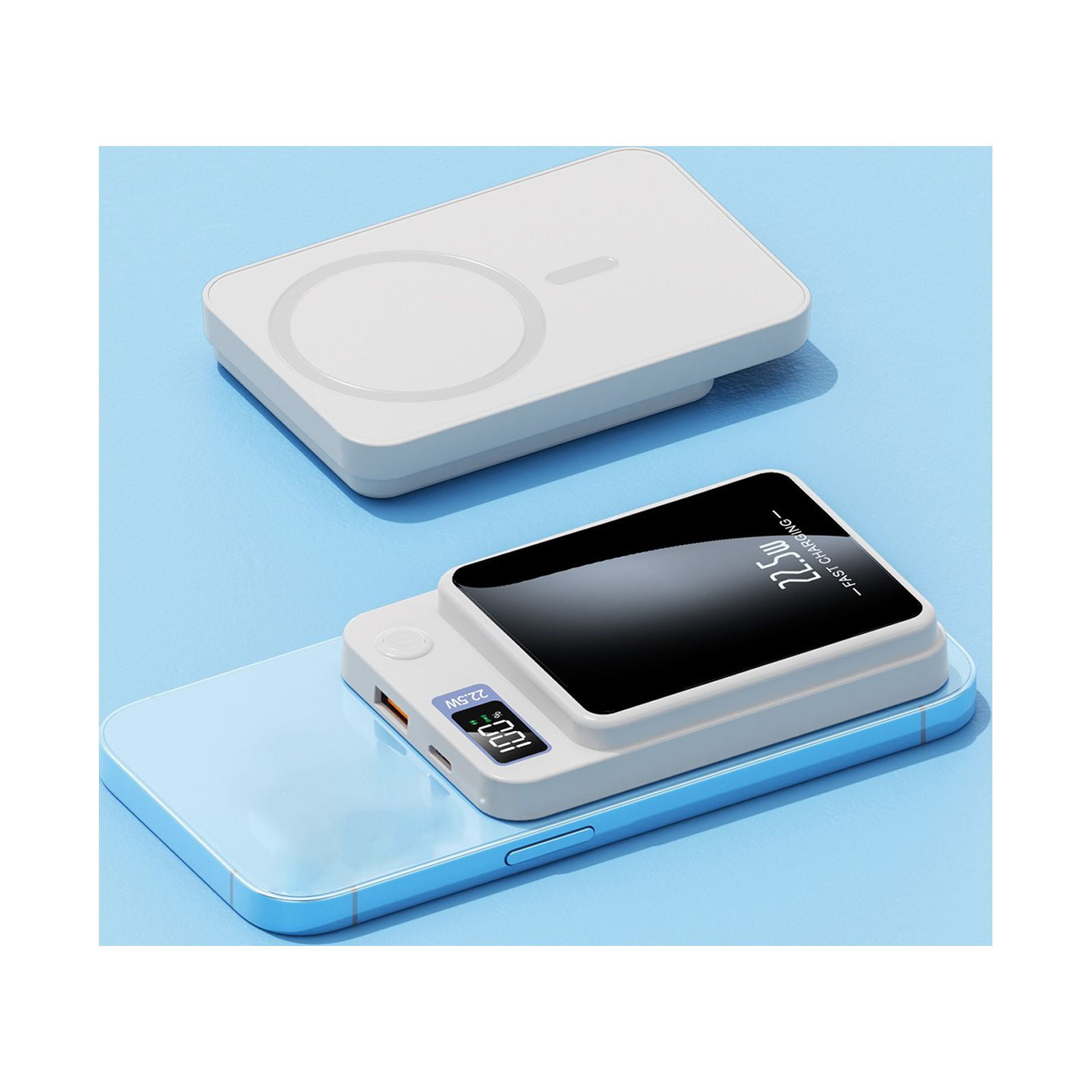 Mini Magnetic Wireless Power Bank, 10000mAh Portable Charger With ...