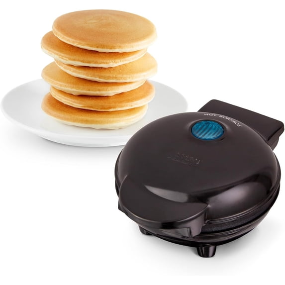 Mini Maker Round Griddle for Individual Pancakes, Cookies, Eggs & other ...