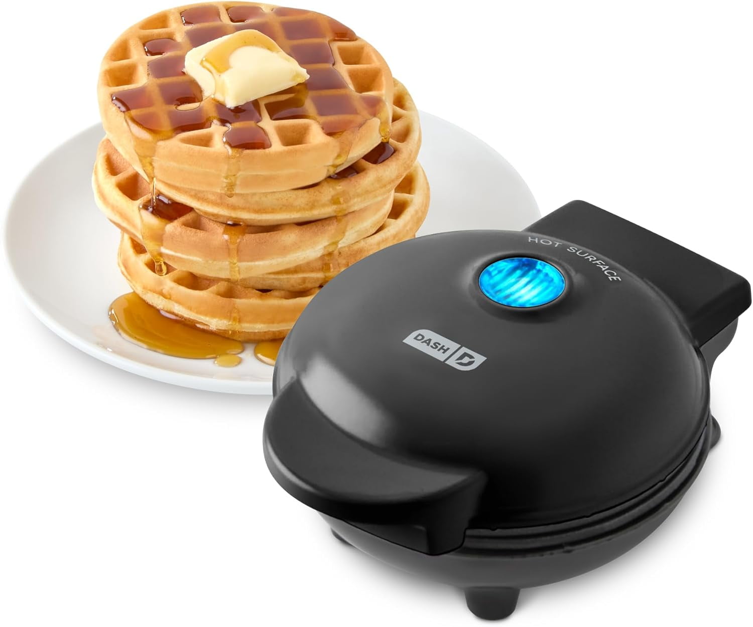 Mini Maker for Individual Waffles, Hash Browns, Keto Chaffles with Easy ...