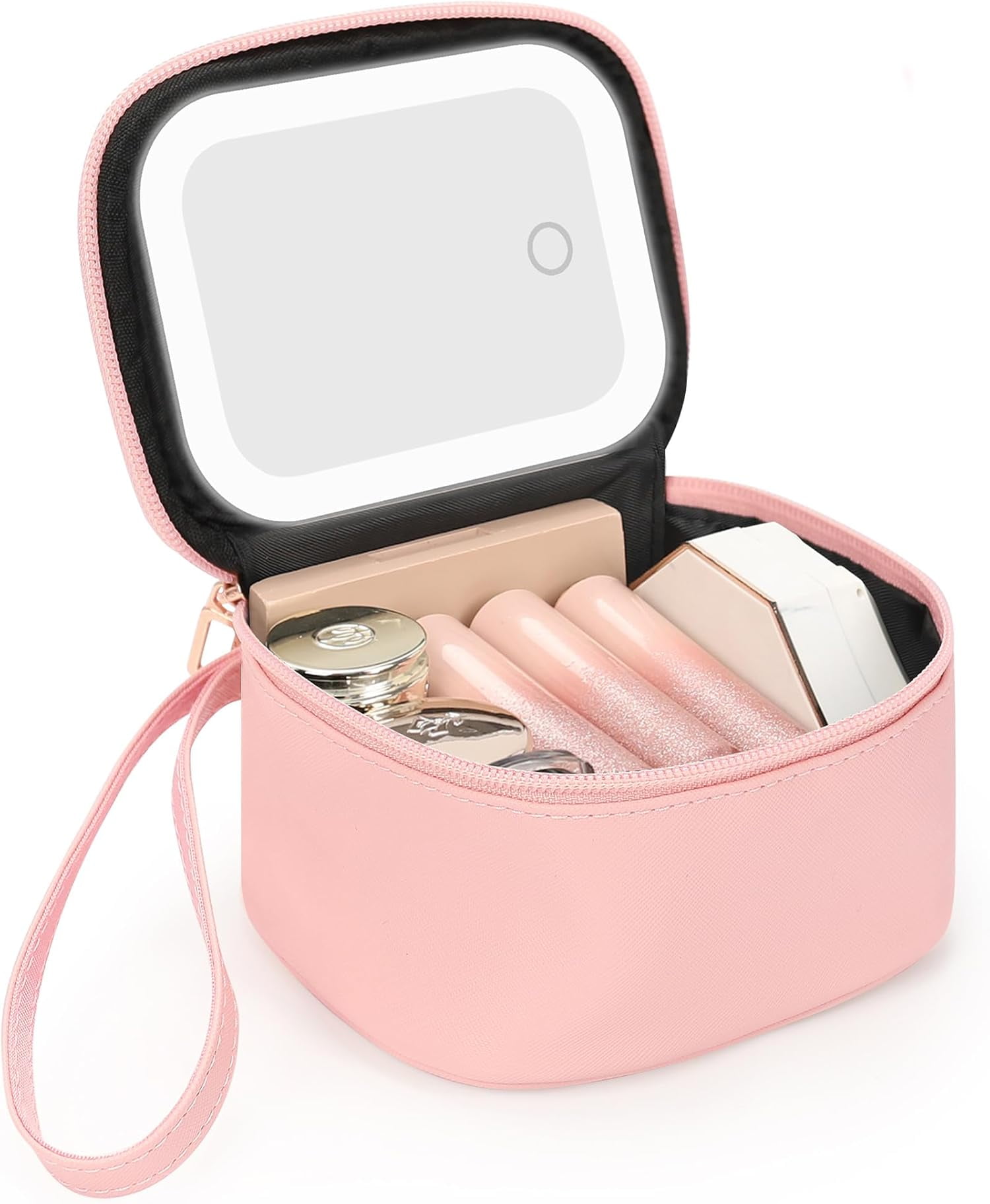 Mini Makeup Bag with Led Mirror, Small Bag with 3 Light Modes ...