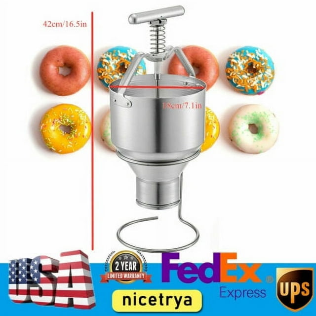 Mini Manual 5L Donut Machine Maker Doughnut Dispenser Depositor Hopper ...