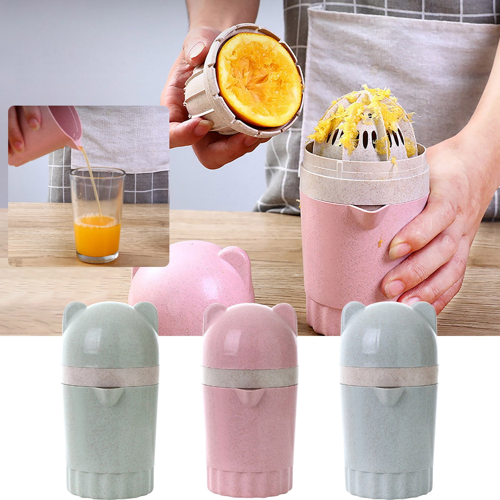 Mini Manual Citrus Juicer with Orange Design - Portable Hand Press ...