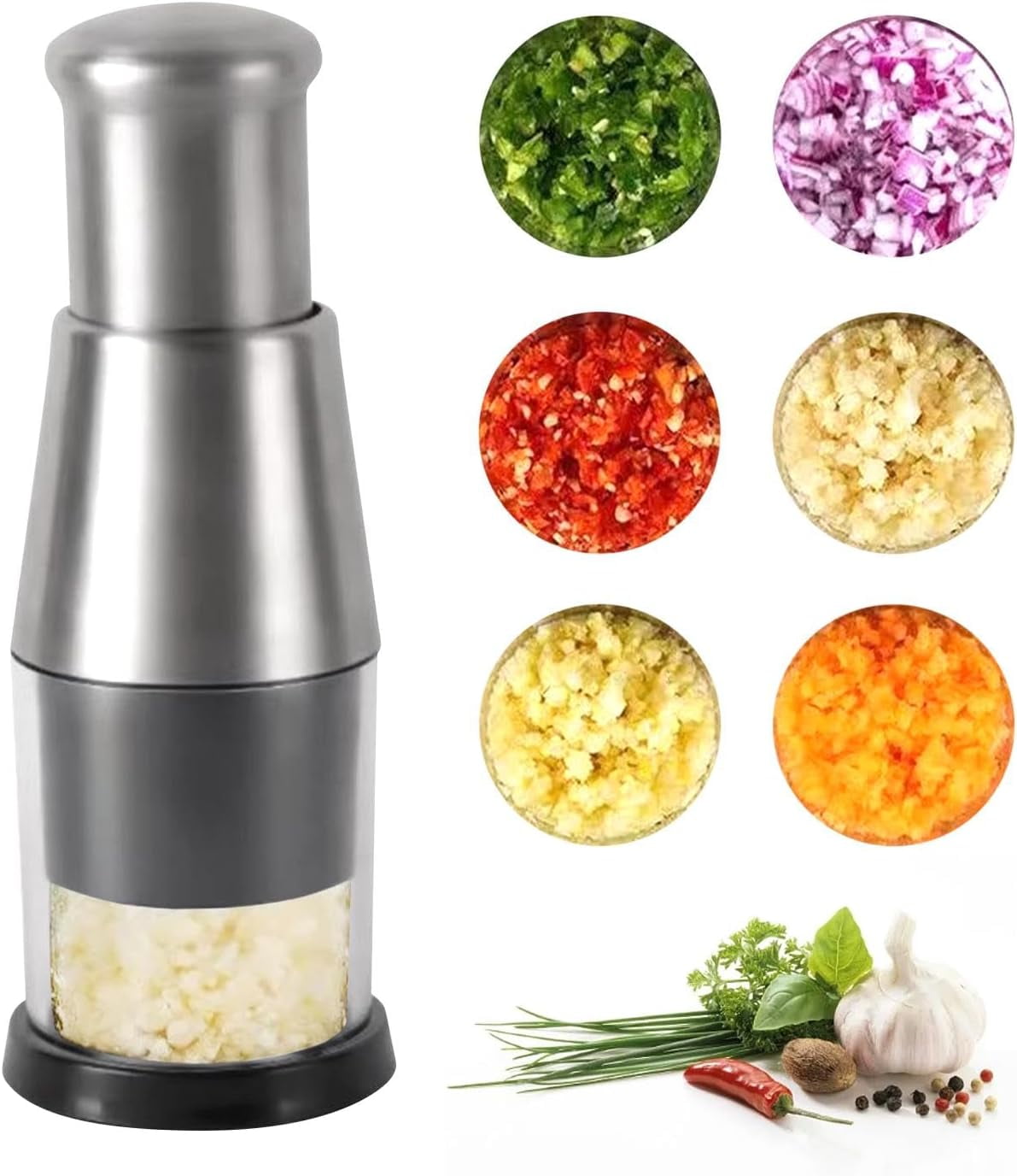 Mini Manual Food Chopper Manual Pressed Chopper,Stainless Steel Pressed ...