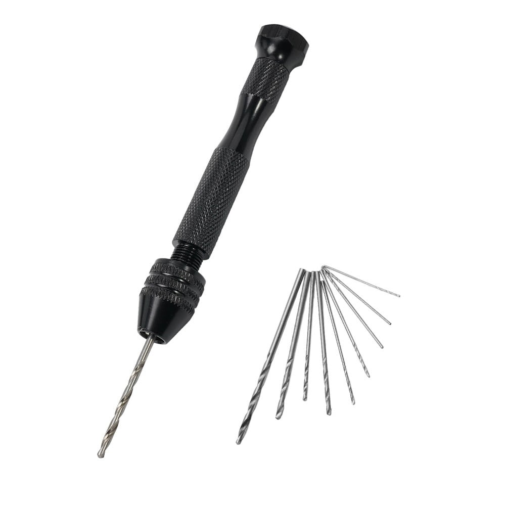 Mini Manual Hand Drill Bit Set for Wood and Plastic, 0.3-3.4mm Aluminum ...