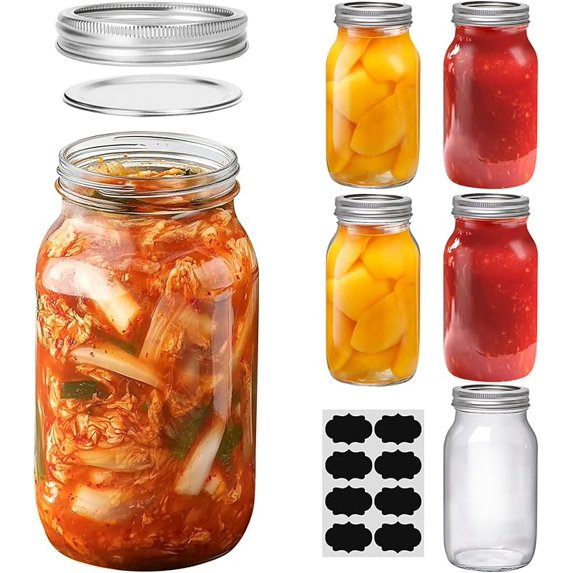 Mini Mason Jars 4oz - 8 Pack, Regular Mouth Mason Jar with Lids and ...