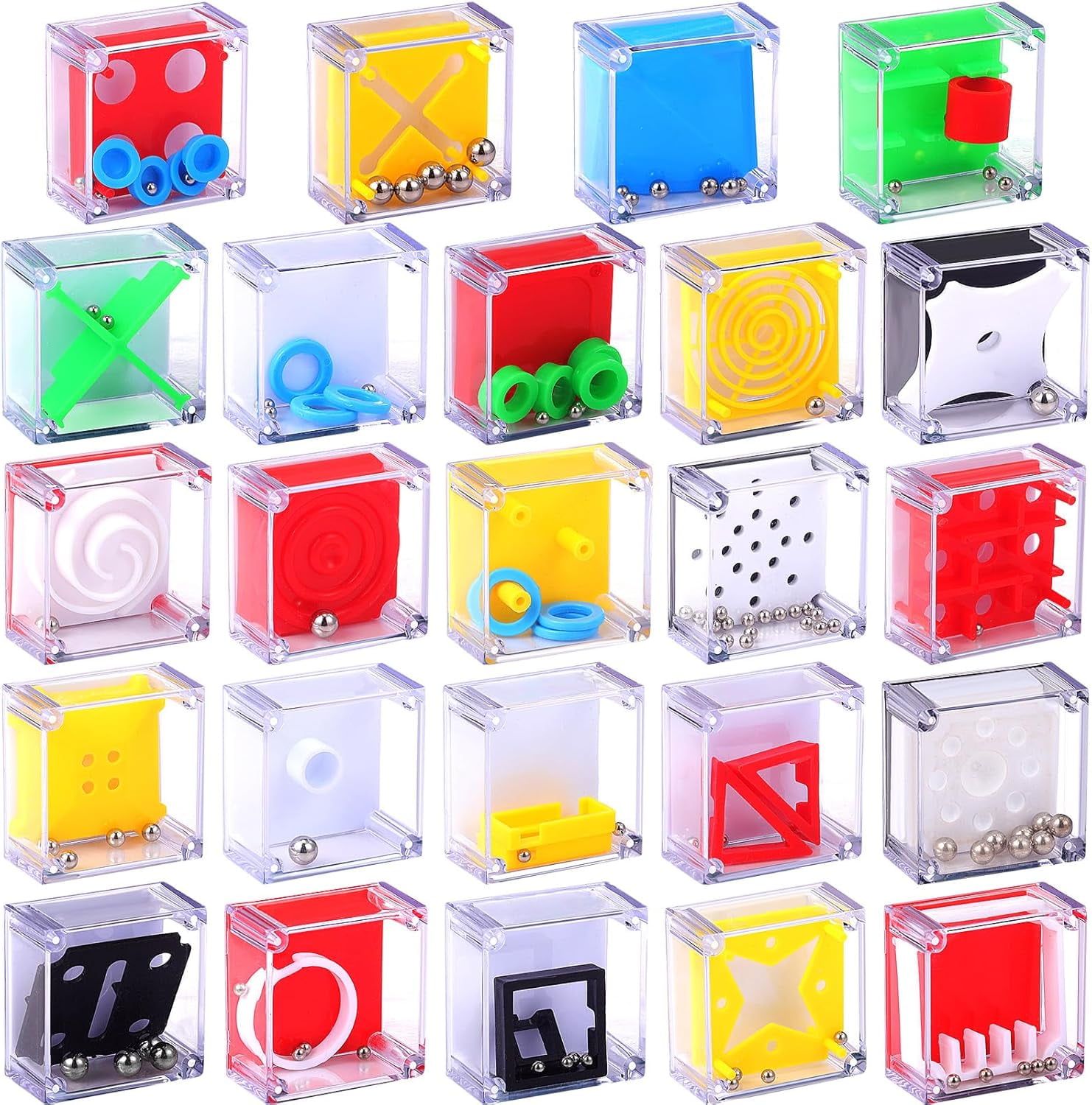 Mini Maze Cube Puzzle Box Pack of 24, Balae IQ Maze Game 1.5 Ih 3D ...