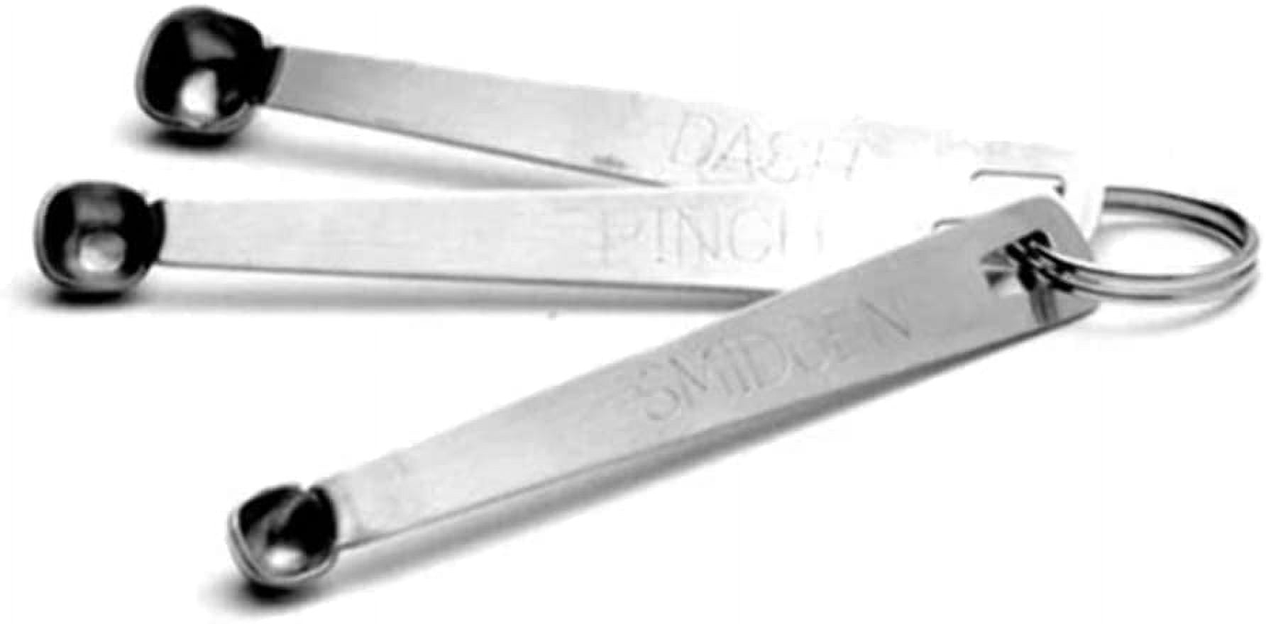 Mini Measuring Spoons Set Includes Dash/Pinch/Smidgen, Silver Silver ...