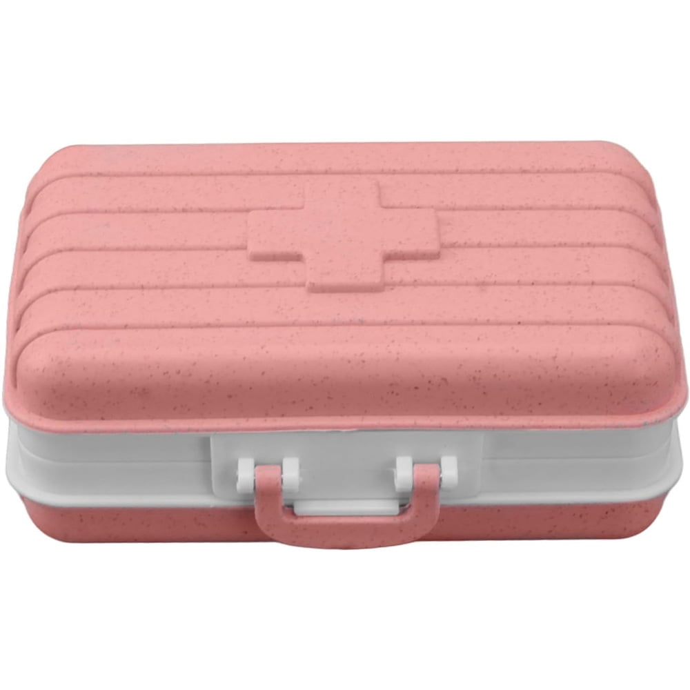 Mini Medicine Box 6 Compartments Luggage Design Tight Sealing Plastic ...