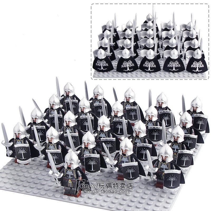 Mini Medieval Dwarf Warrior Elves Knights lotr Figure Building Blocks ...