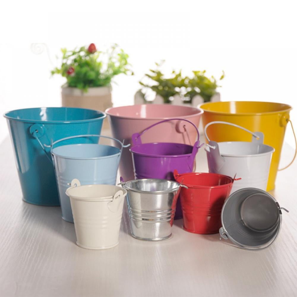 Mini Metal Buckets Colorful Tinplate Pails with Handles Candy Boxes ...