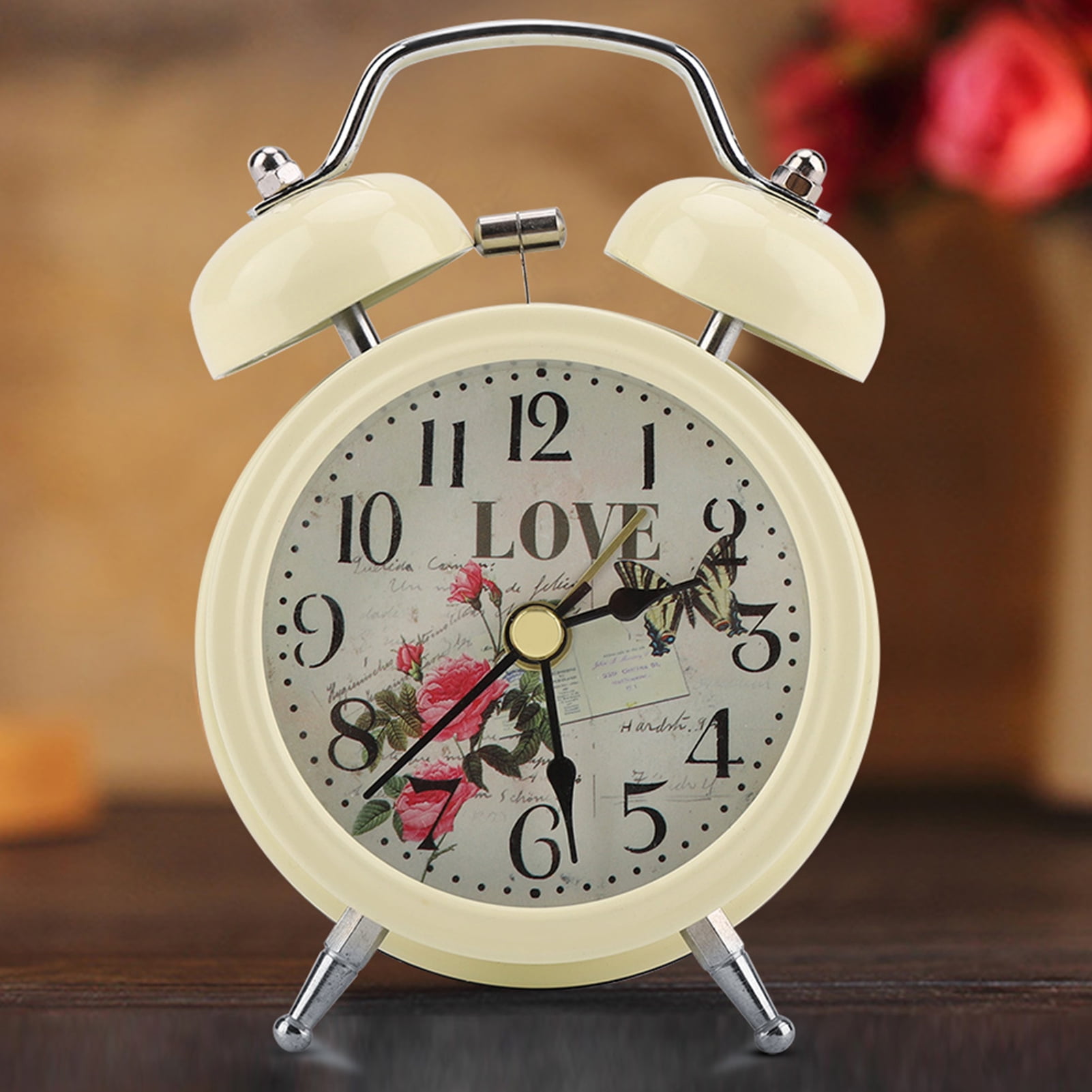 Mini Metal Digital Alarm Clock Mute with Lights Twinkling Bell ...