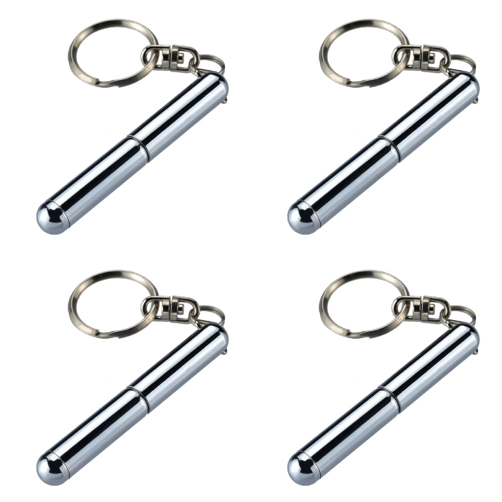 Mini Metal Key Ring Stainless Steel Telescopic Pen keyring telescoping ...