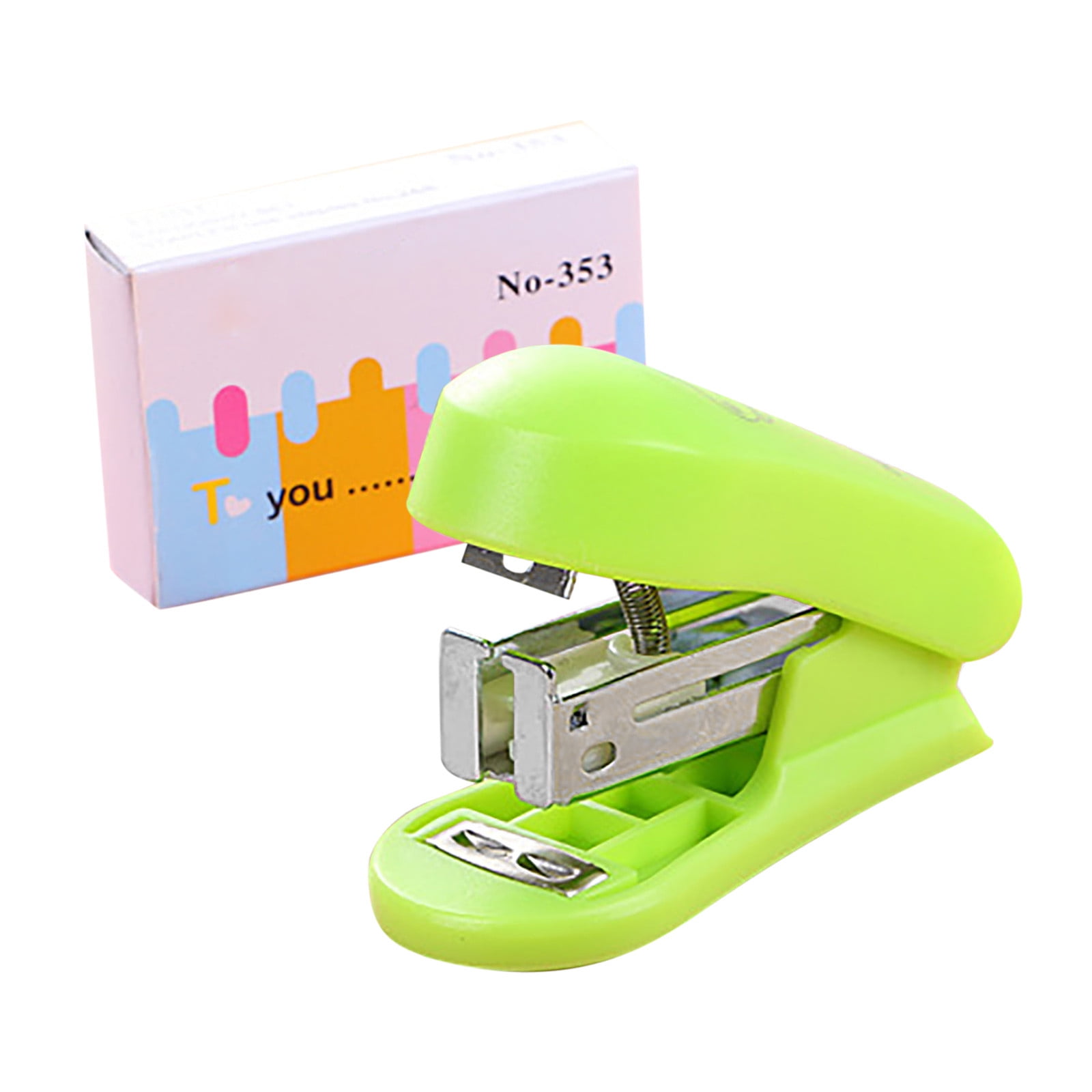 Mini Metal Office Stapler Kit, Portable 4 in Long Desktop Stapler with ...