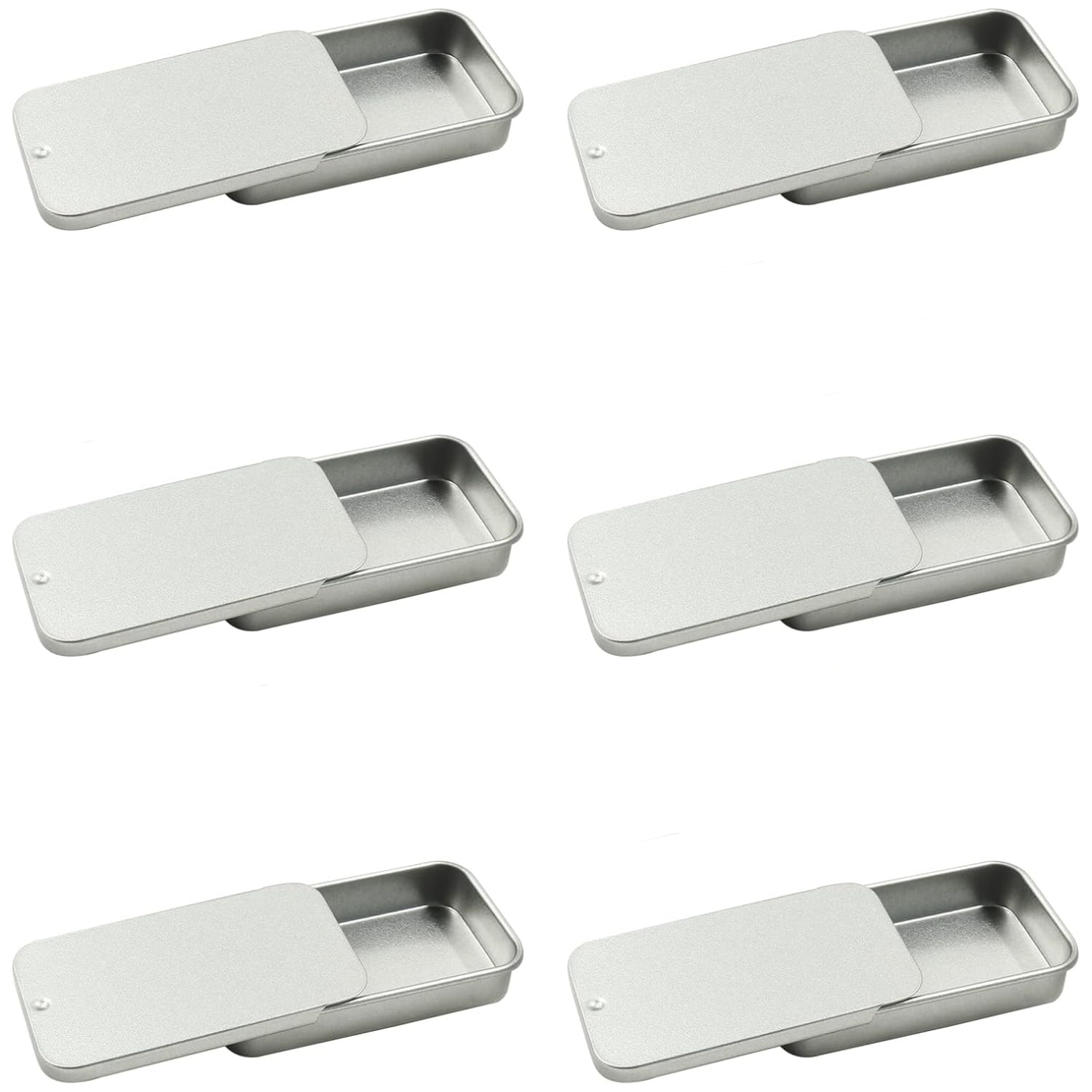 Mini Metal Tin Box,Small Slide Top Tin Containers,Refillable Slide ...