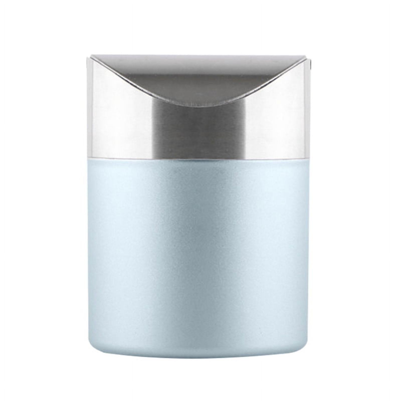 Mini Metal Trash Can Tabletop Dustbin Reusable Rubbish Bin for Home ...