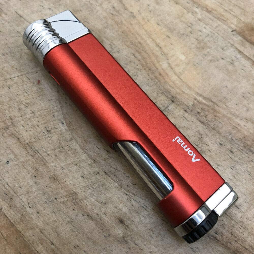 Mini Metal Windproof Refillable Butane Gas Fuel Viewable Jet Flame ...