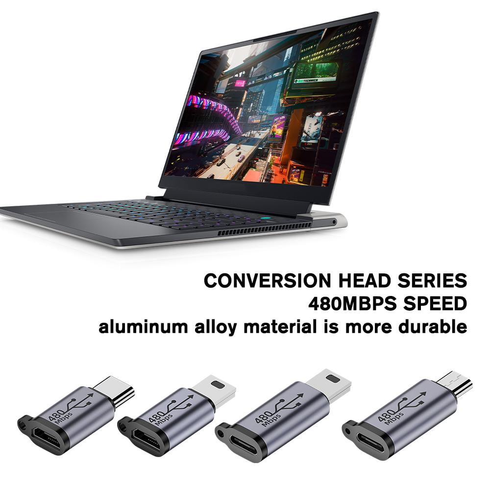 Mini Micro USB to Type C Adapter Converter Micro USB Connector to USBC ...