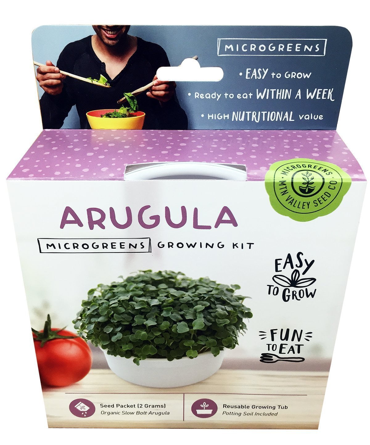 Mini Microgreens Growing Kit - Arugula - Grow Your Own Organic Gourmet ...