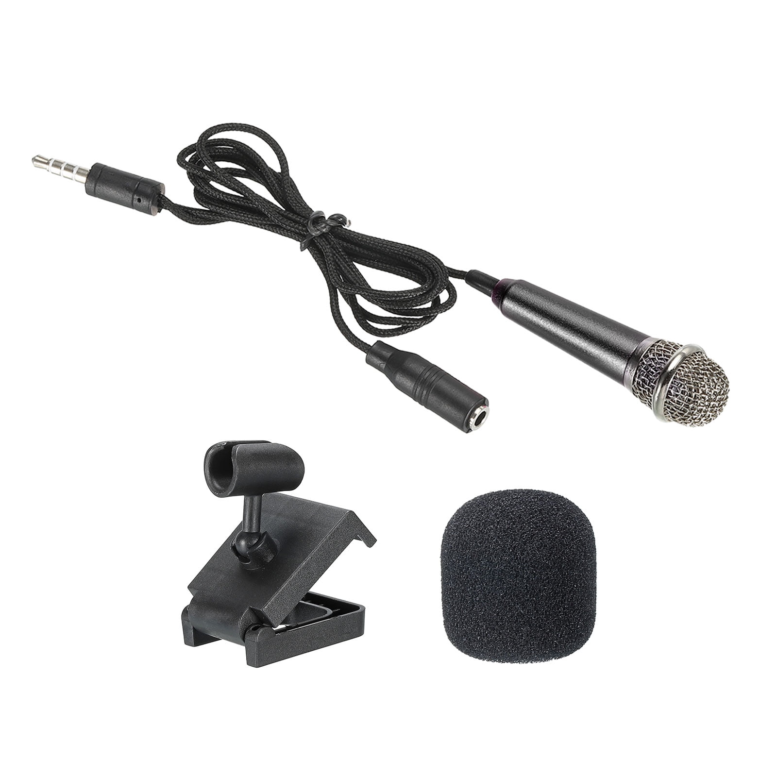 Mini Microphone Portable Vocal Microphone Black for Singing with Mic ...