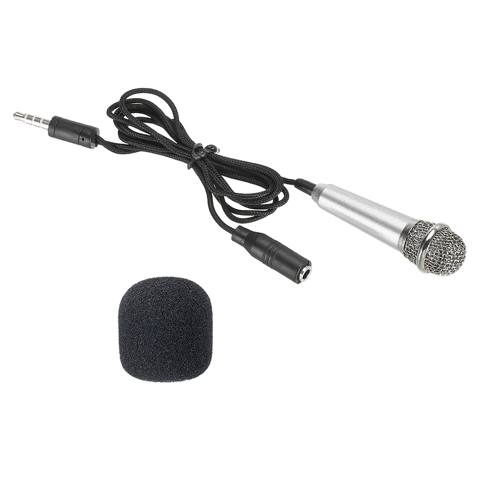 Mini Microphone Portable Vocal Microphone Silver for Singing Pack of 1 ...