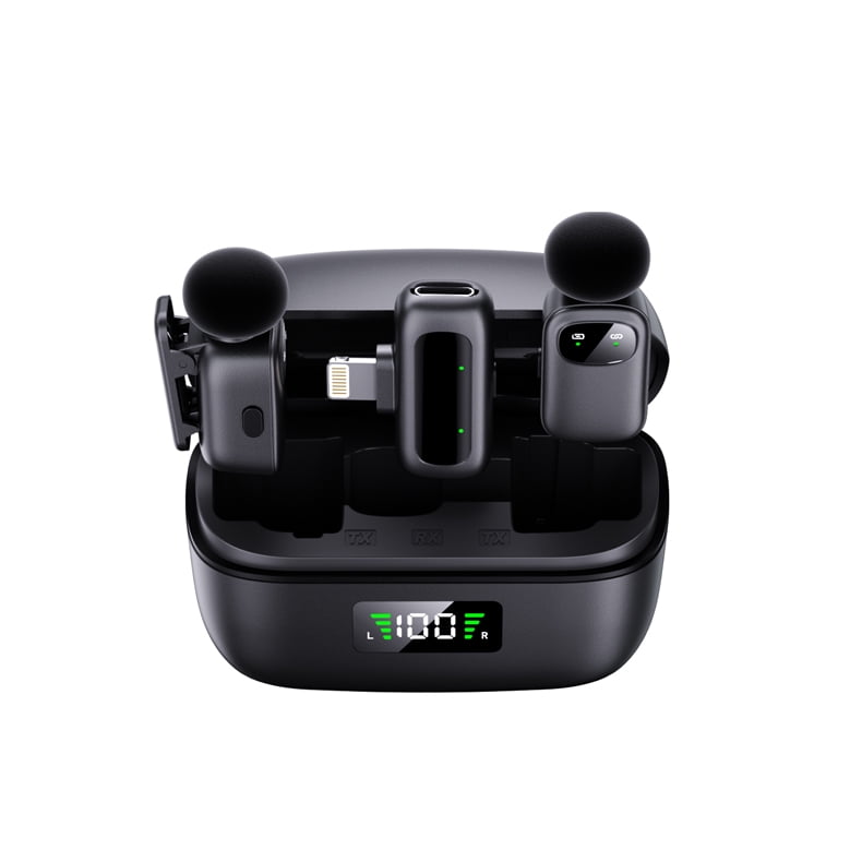 Mini Microphone, Wireless Lavalier Style, Noise Cancelling Microphone ...