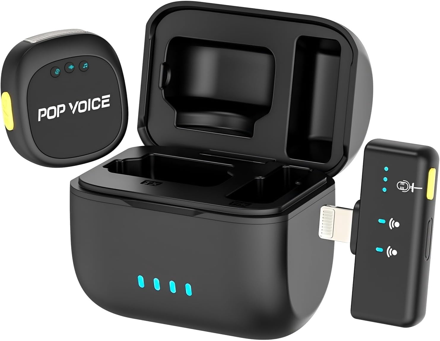 Mini Microphone for iPhone 14/13/12, Lightning Wireless Mic with Noise ...