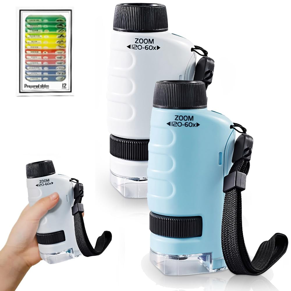 Mini Microscope for Kids, 2024 New Miniscope Portable Microscope Kids ...