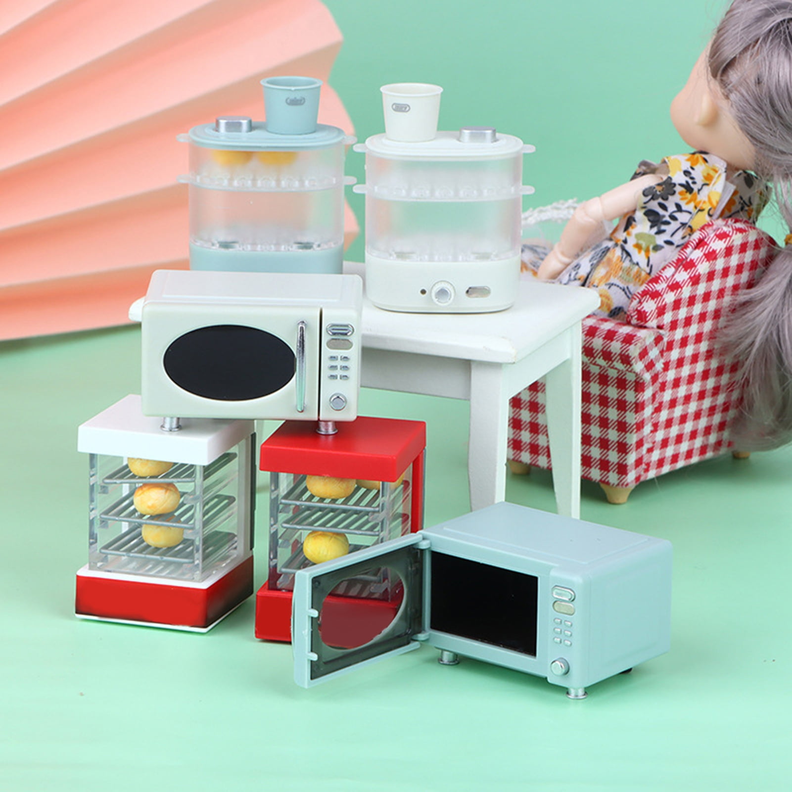Mini Microwave for Dollhouse 1/12 Dollhouse Ornaments Realistic ...