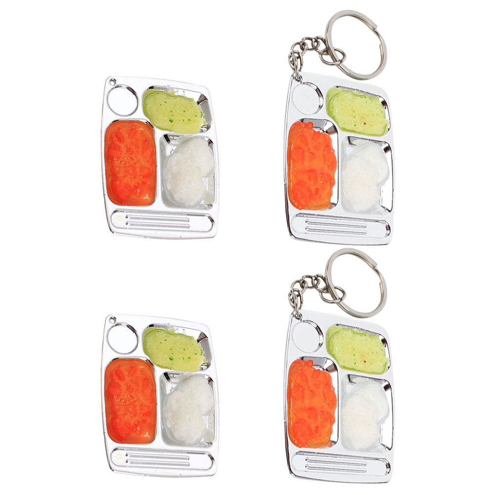 Mini Miniaturas Doll House Serving Tray Models Cute Keychain Plastic 4 ...