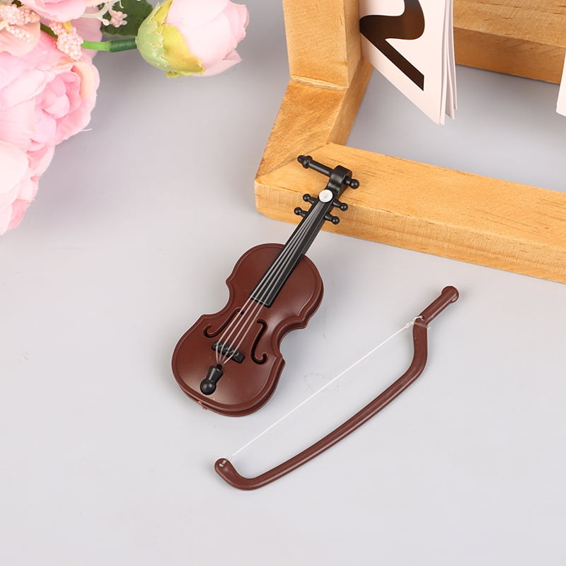 Mini Miniature Violin Simulation Violin Handmade Desktop Violin ...