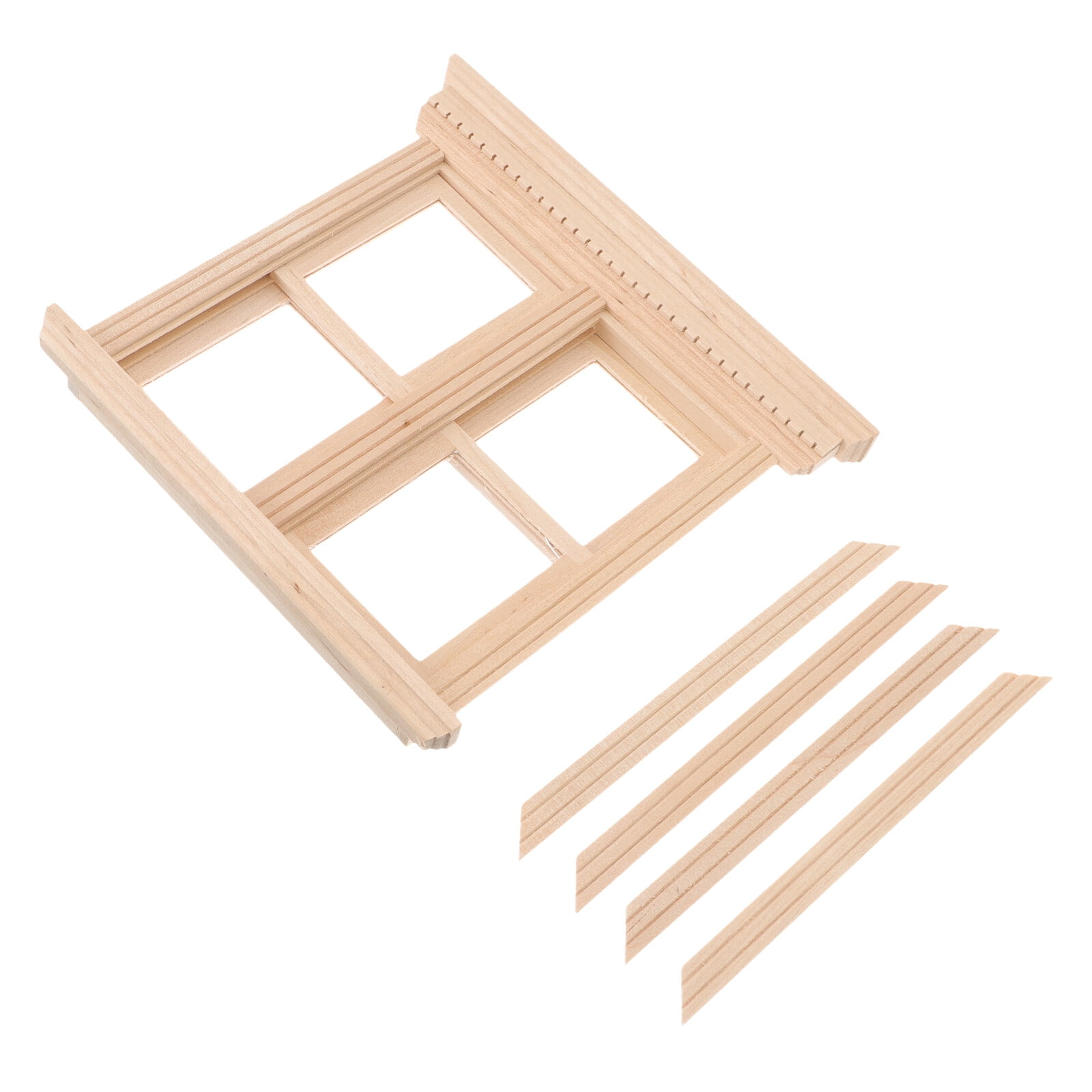 Mini Miniature Window Frame Model Tiny House Decoration Ornament for 1/ ...