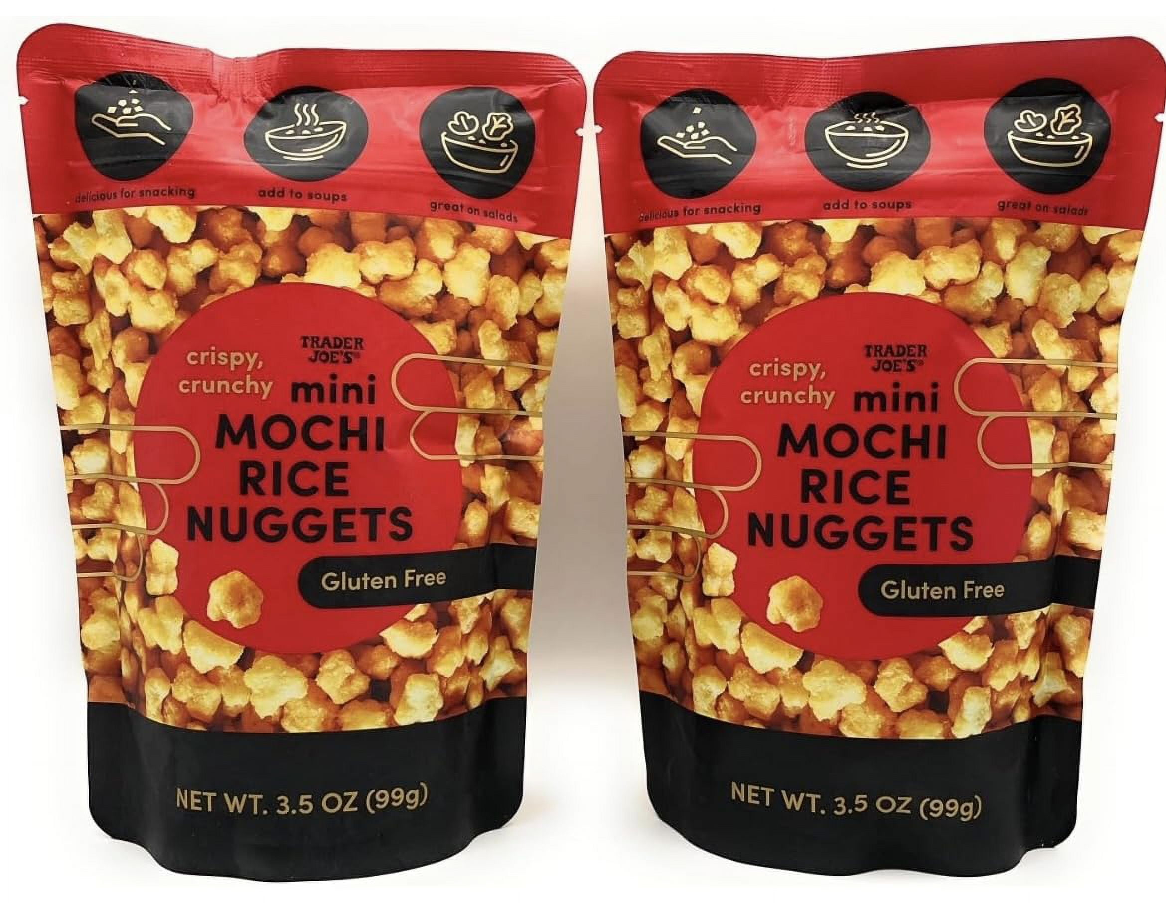 Mini Mochi Rice Nuggets ~ crispy crunchy, gluten ~ 3.5 oz bag (Pack of ...