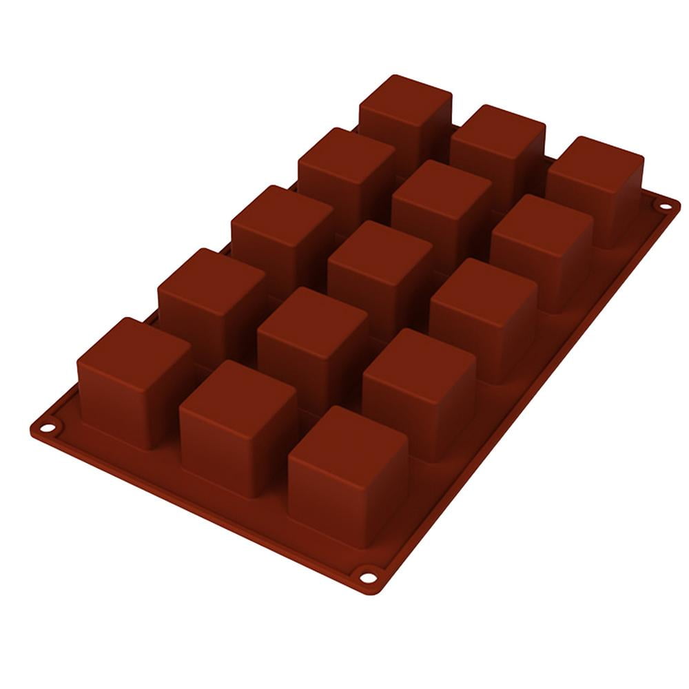 Mini Mold Square Silicone 15 Cavity Silicone Caramel Candy Molds ...
