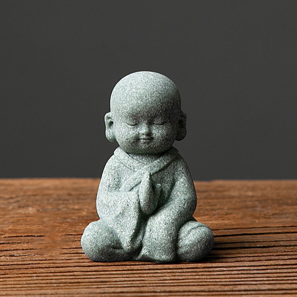 Mini Monk Statue Ornaments Table Art Home Room Decoration Gift for ...