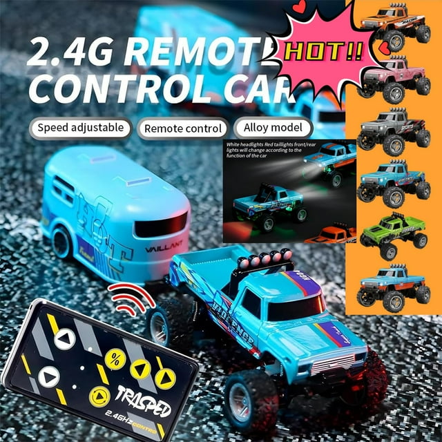Mini Monster Truck Mini Truck Mini Truck 1:64 Scale Alloy 2.4 Ghz Rc ...